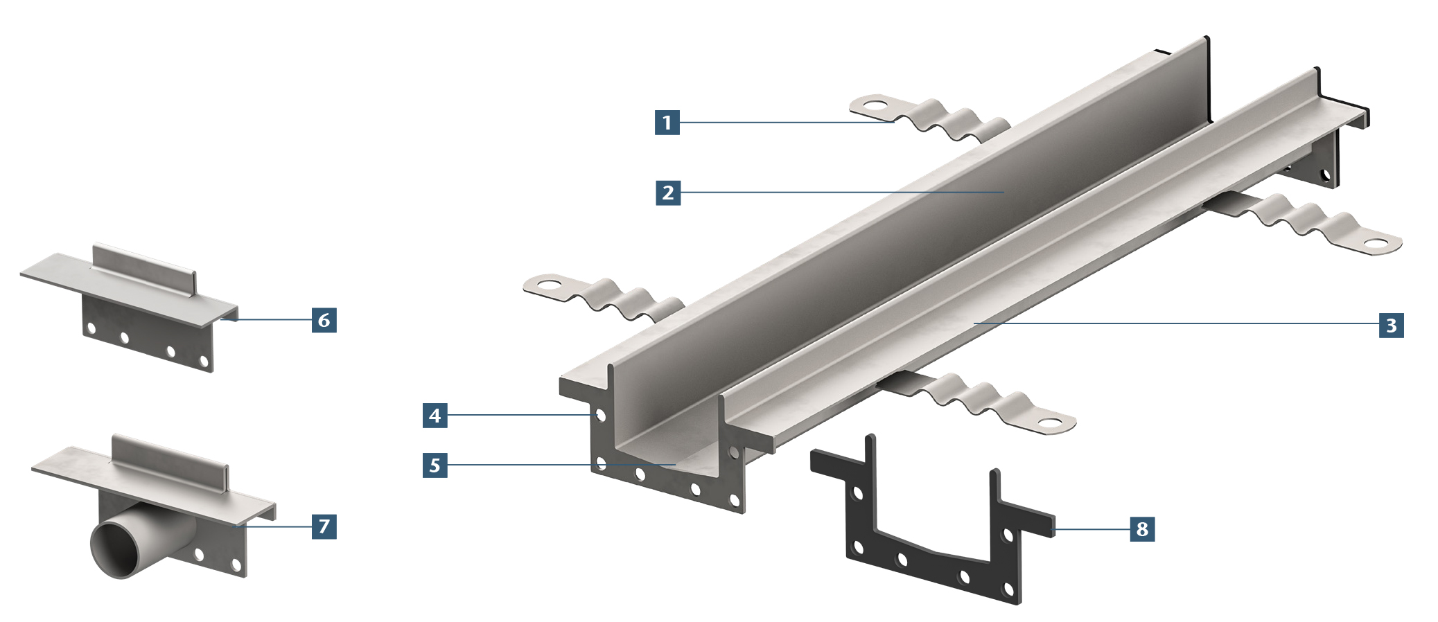 ACO Slot 8 double - odvodnjavanje za terase, bazene i sanitarne prostore